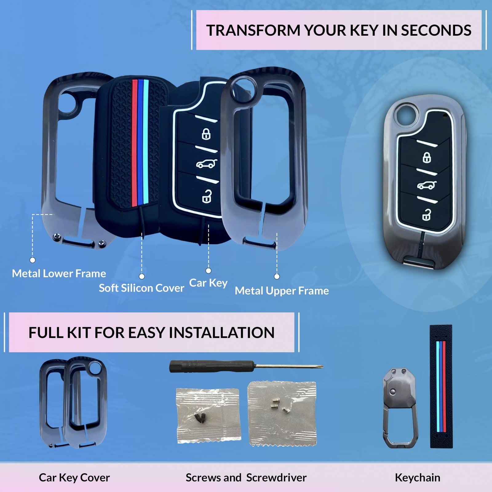 Neodrift KeyShield | Best Car Key Cover for Mahindra XUV 300 | 3XO